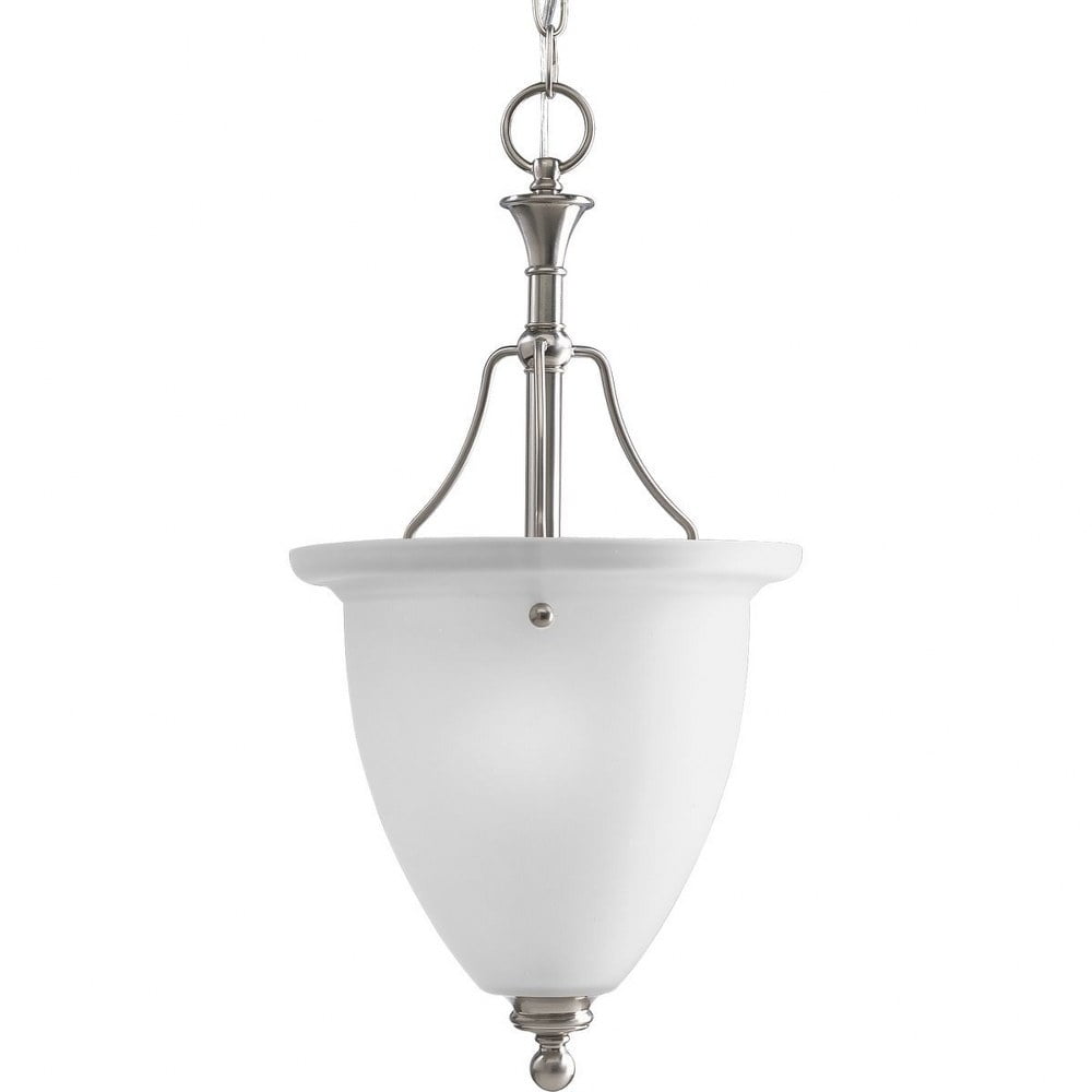 Progress Lighting, Madison, 1-Light Inverted Pendant, Brushed Nickel ...