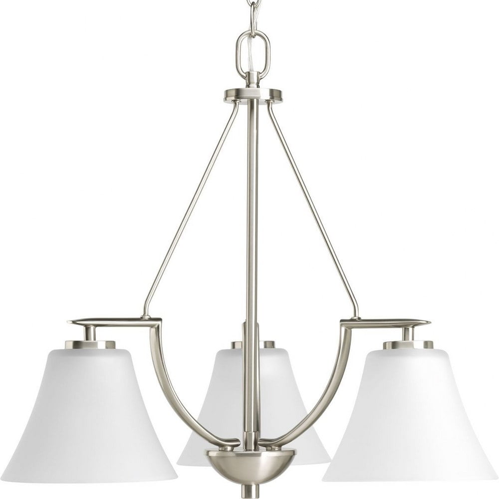 Progress Lighting P4621 Bravo 3 Light 23" Wide Chandelier - Nickel ...