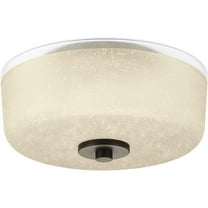 Gunther Two-Light Matte Black Modern Farmhouse Flush Mount Light ...