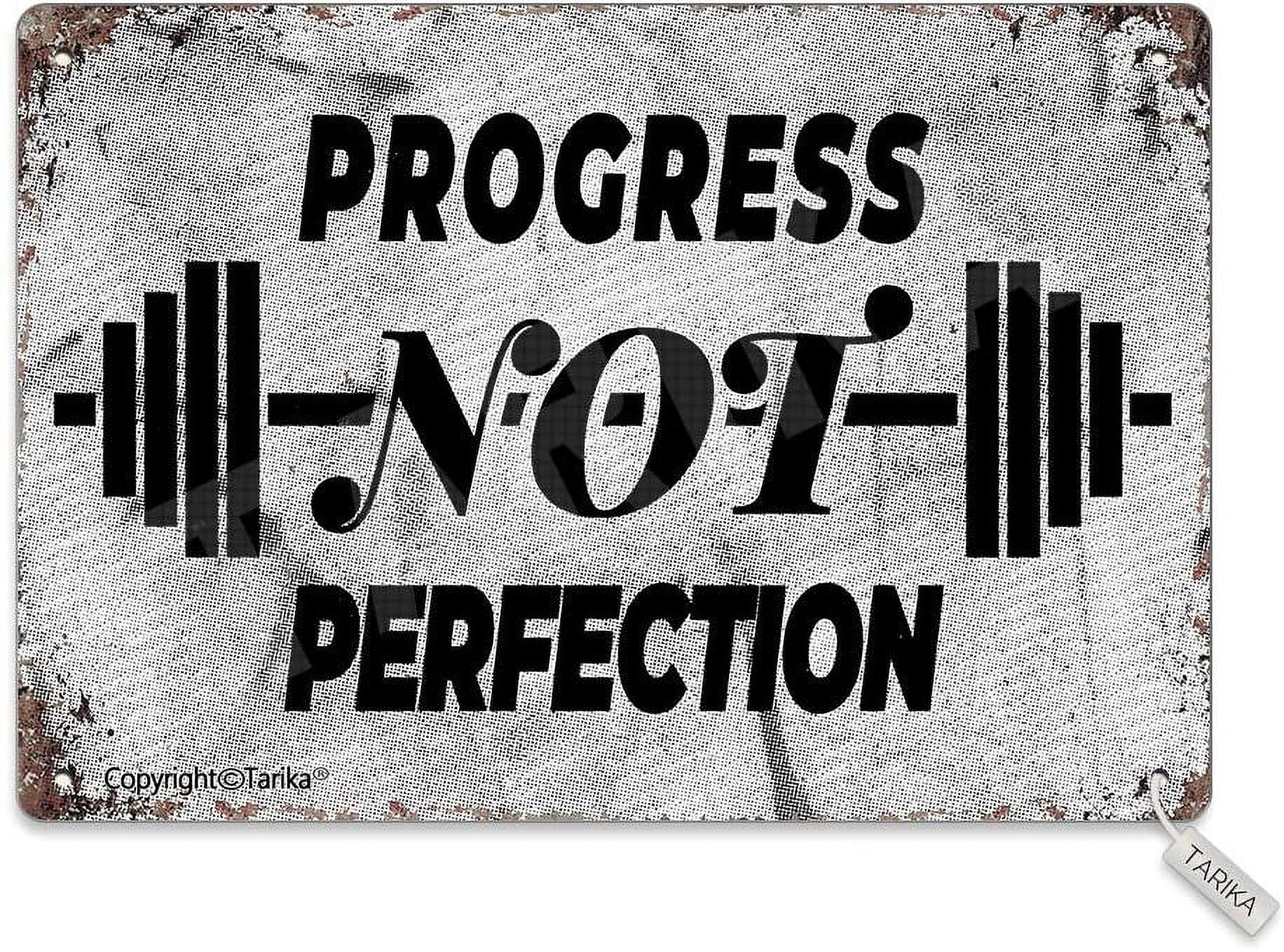 Progress Not Perfection 20X30 cm Iron Retro Look Decoration Poster Sign ...