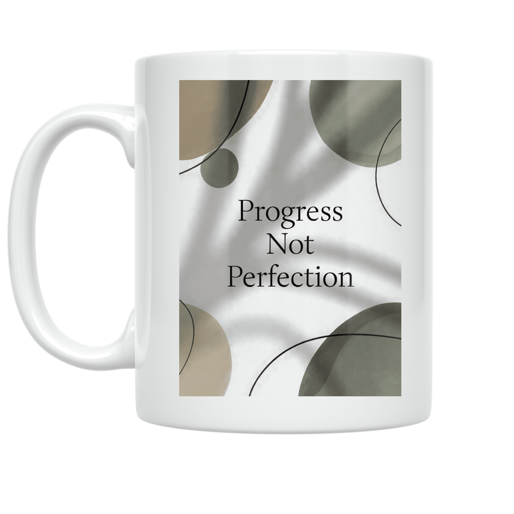 Progress Not Perfection - Mindfulness Enthusiast - 11 oz Ceramic Coffee ...
