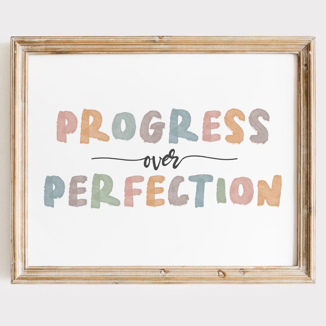 Progress Over Perfection Art Print Boho Room Or Study UNFRAMED Poster ...