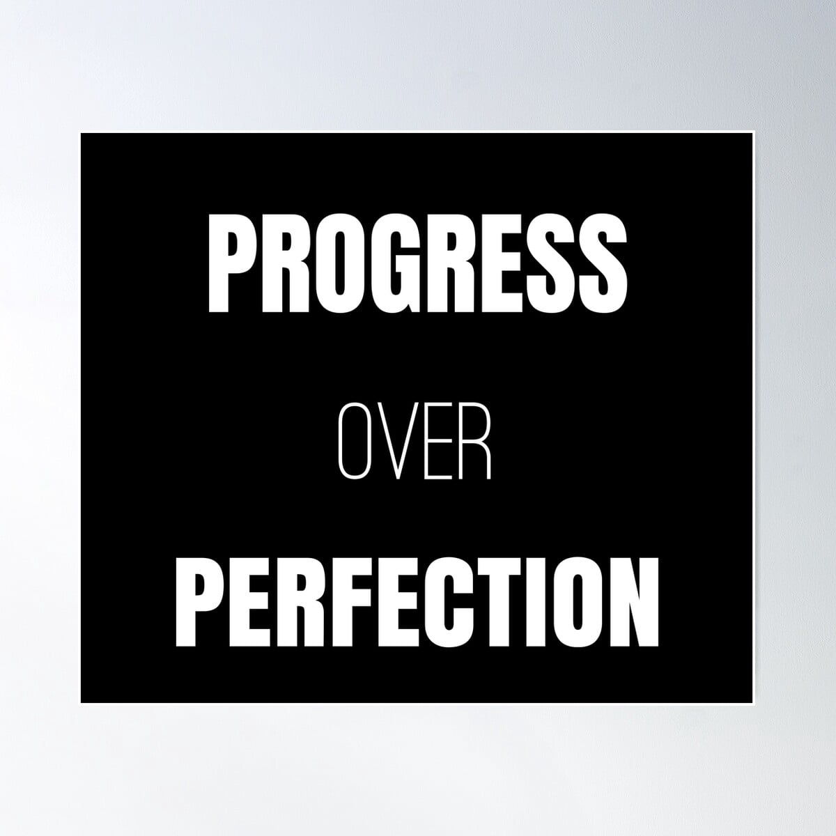 Progress Over Perfection Poster Wall Art, Modern Wall Decor For Living ...