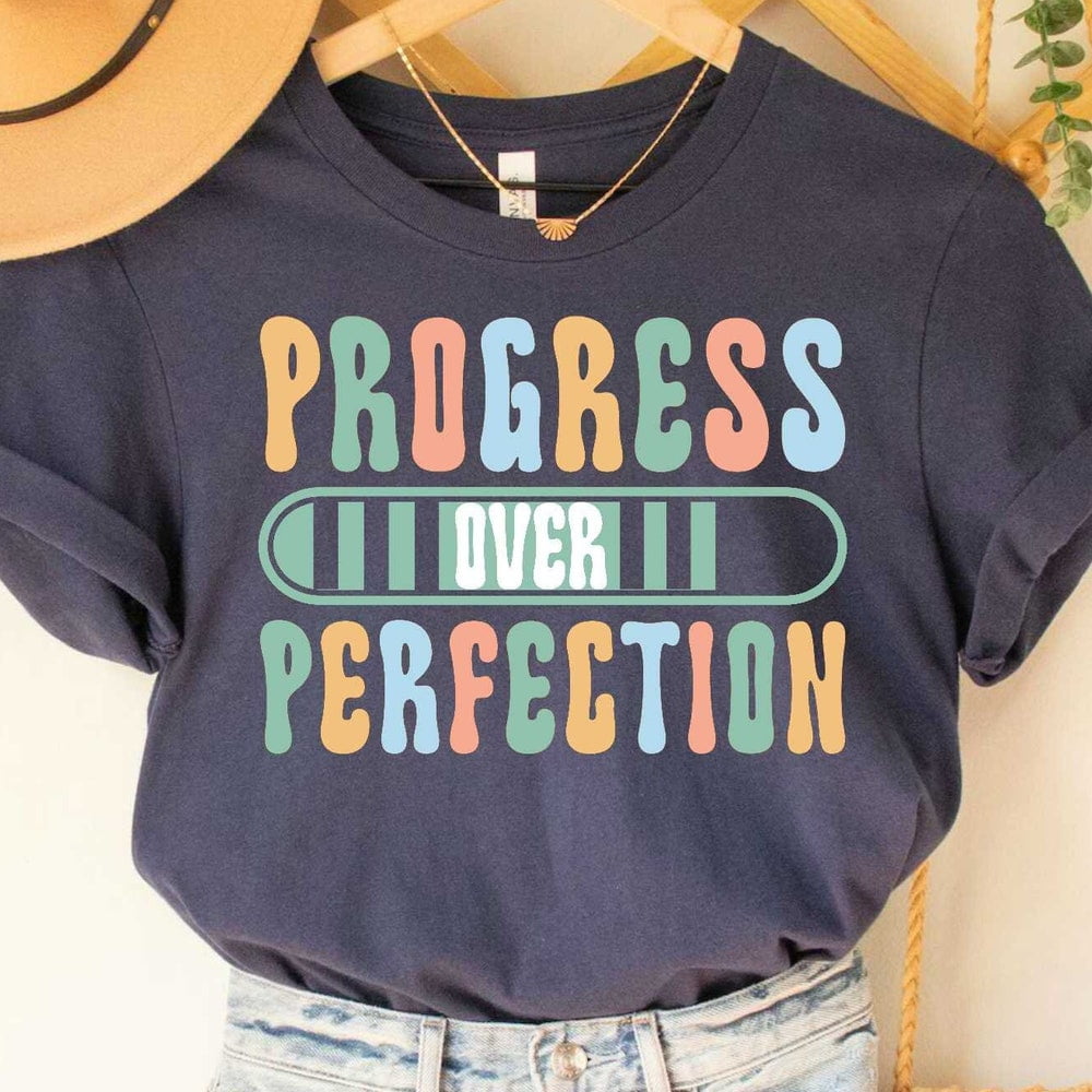Progress Over Perfection Teacher Shirt Funny Teacher Gift School Shirts ...