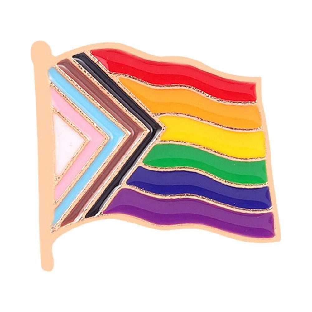 Progress Pride Badge Lapel Pin LGBTQIA LGBTQ Gay Trans New Bi ...