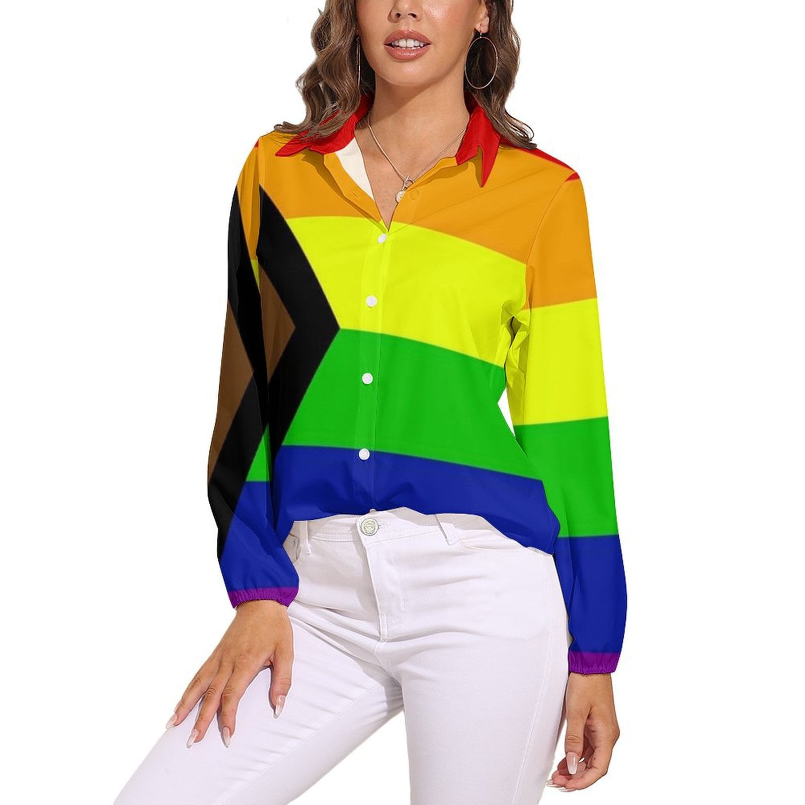 The Progress Pride Flag All The Colours of The Rainbow Long Sleeve ...