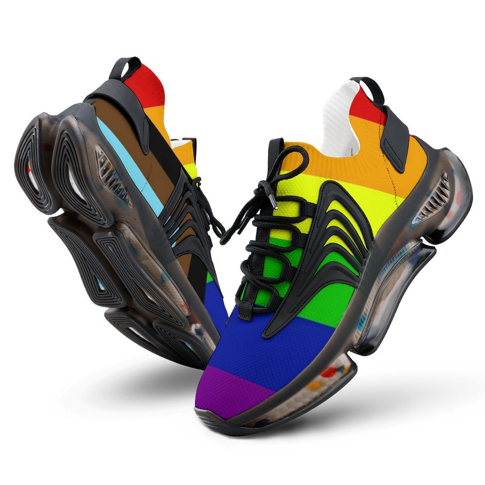 The Progress Pride Flag All The Colours of The Rainbow Walking Shoes ...