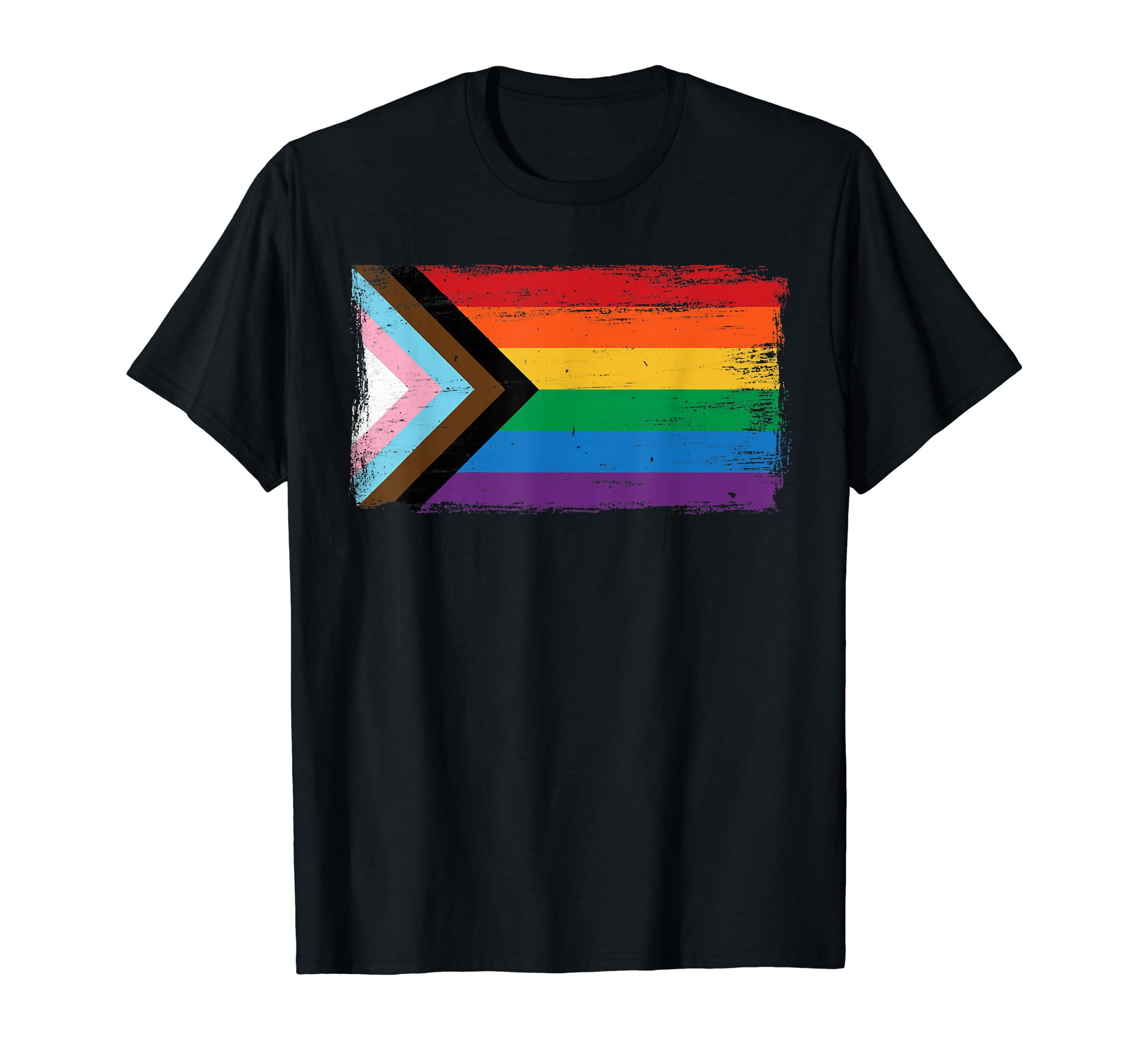 Progress Pride Flag LGBT Month Gay Lesbian Transgender T-Shirt ...