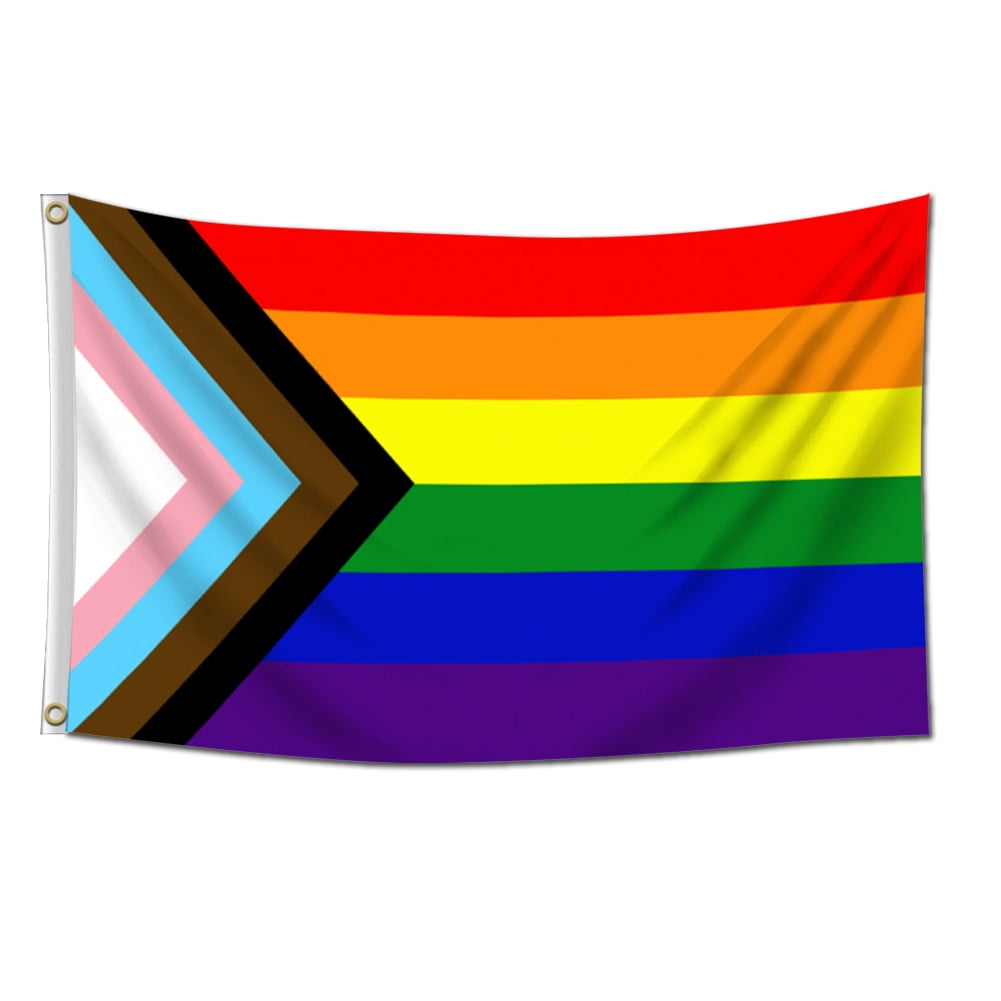 Progress Pride Flag 3x5ft Vibrant Rainbow - Durable Polyester LGBTQ ...