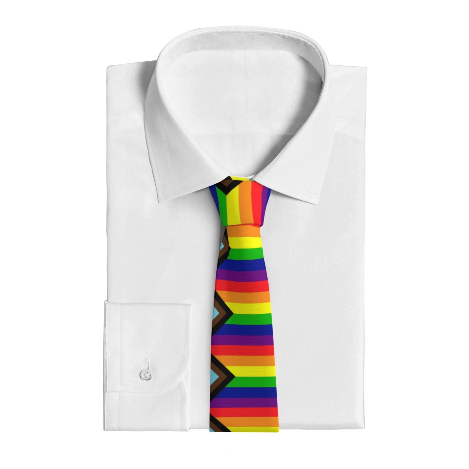 Progress Pride Flag Silk Ties For Men Casual Necktie Funny Neck Tie For ...