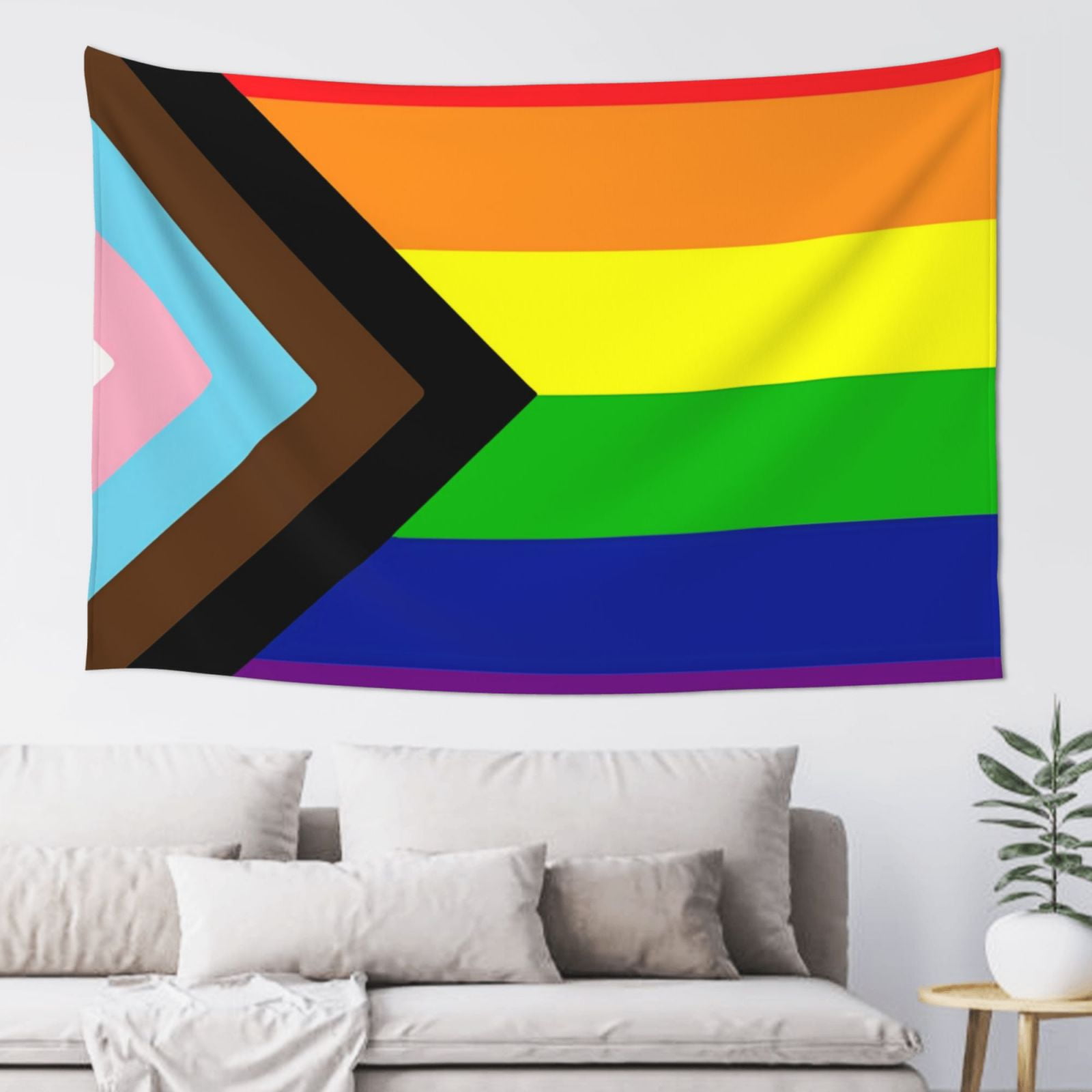 Progress Pride Flag Tapestry Banner Backdrop Flag Background Decoration ...
