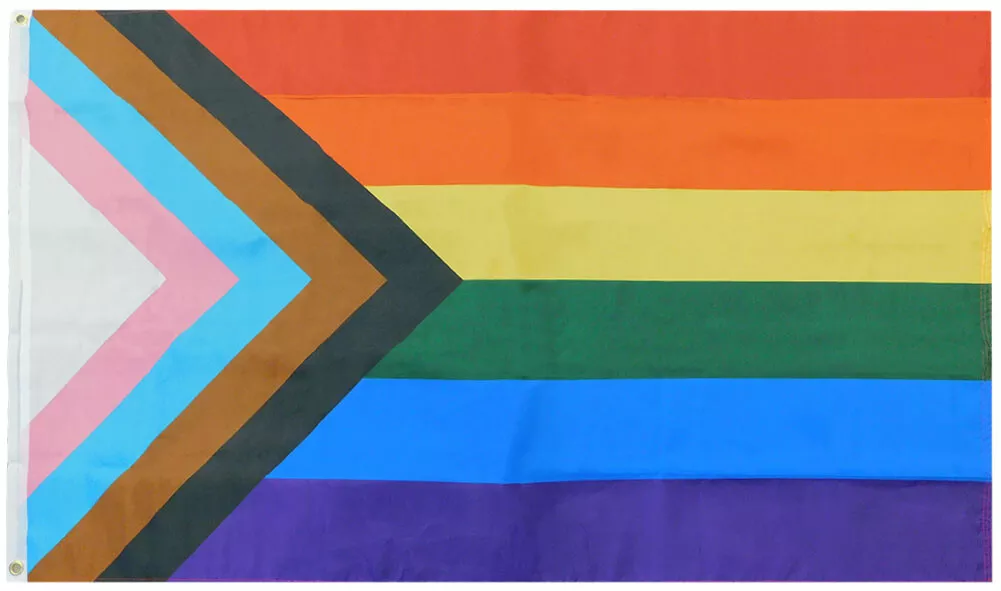 Progress Pride Large Flag 3x5FT Gay Lesbian LGBTQ Community Trans Color ...