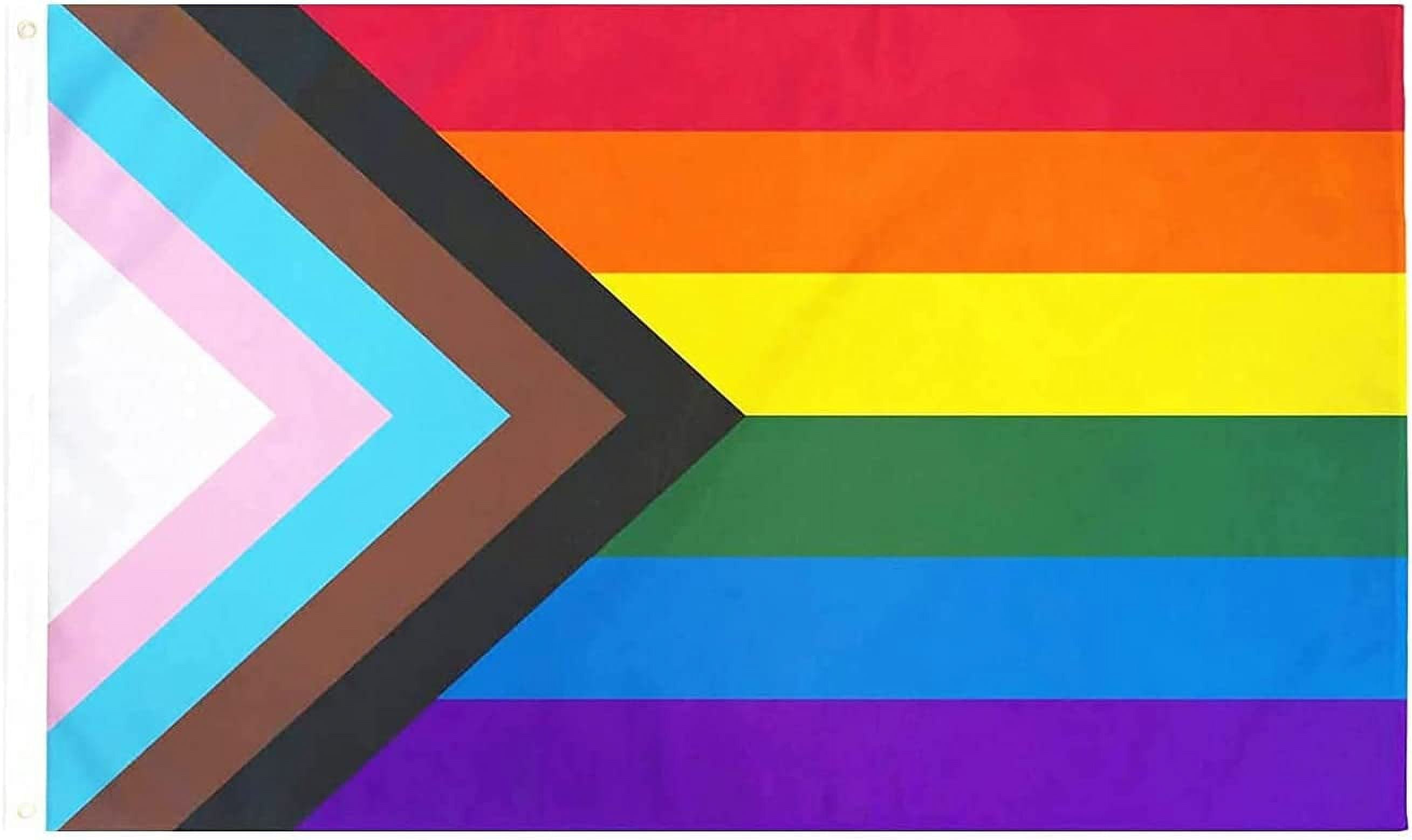 Progress Pride Rainbow Flag LGBTQ Gay Pride Flags All Inlcusive ...