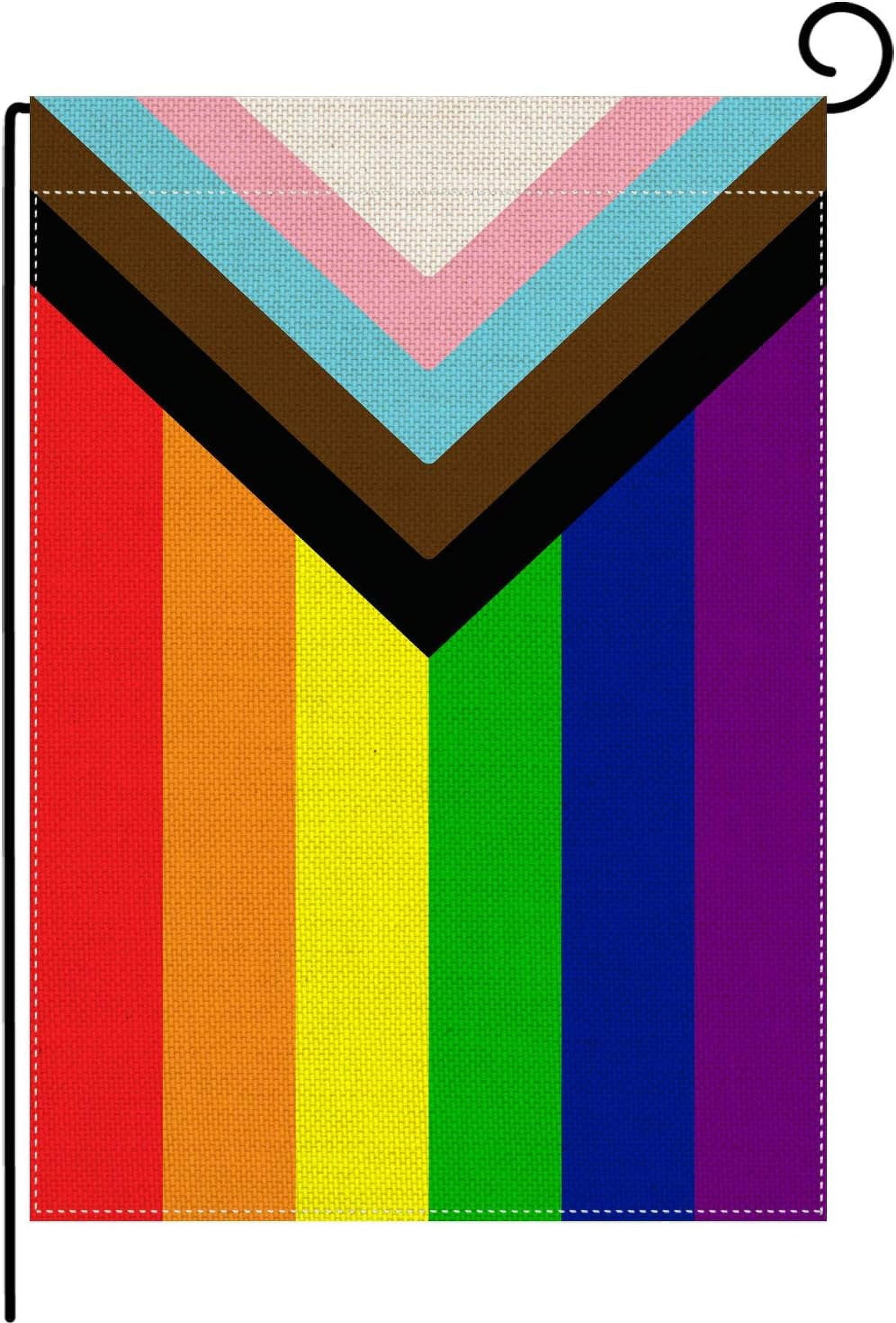 Progress Pride Rainbow Flag LGBTQIA+ Garden Double Sided Flag Home Yard ...