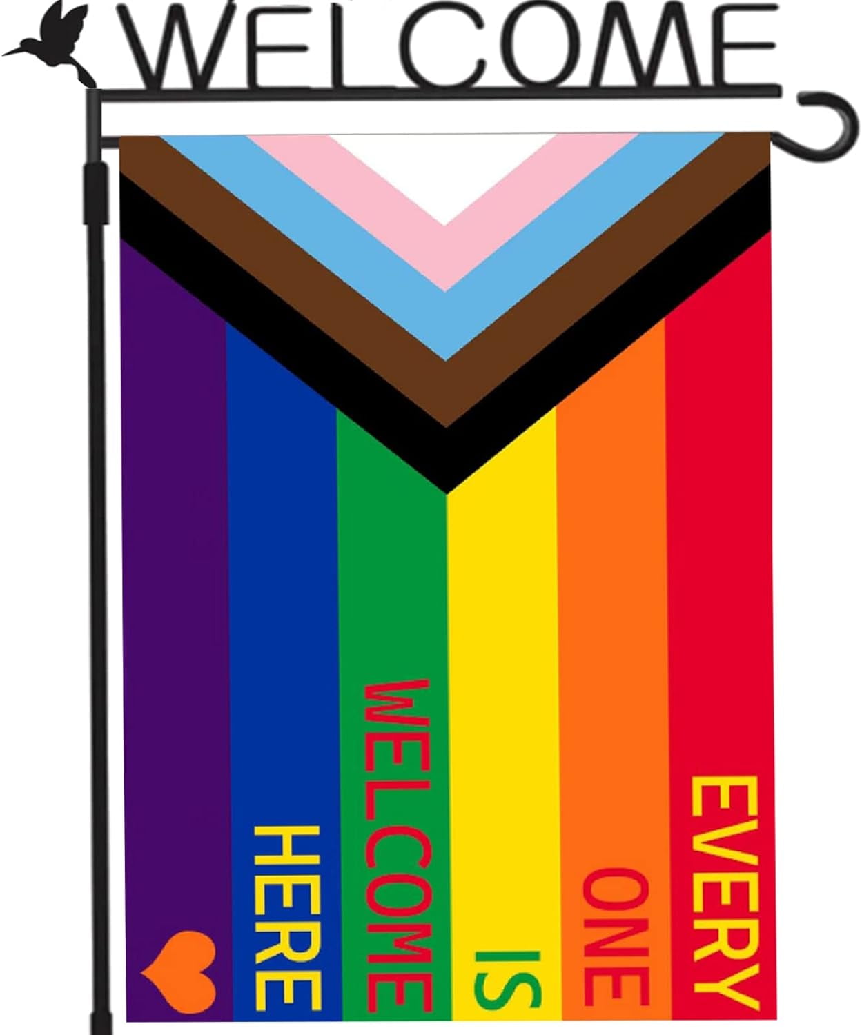 Progress Pride Rainbow Garden Flags Double Sided- Inclusive Progress ...