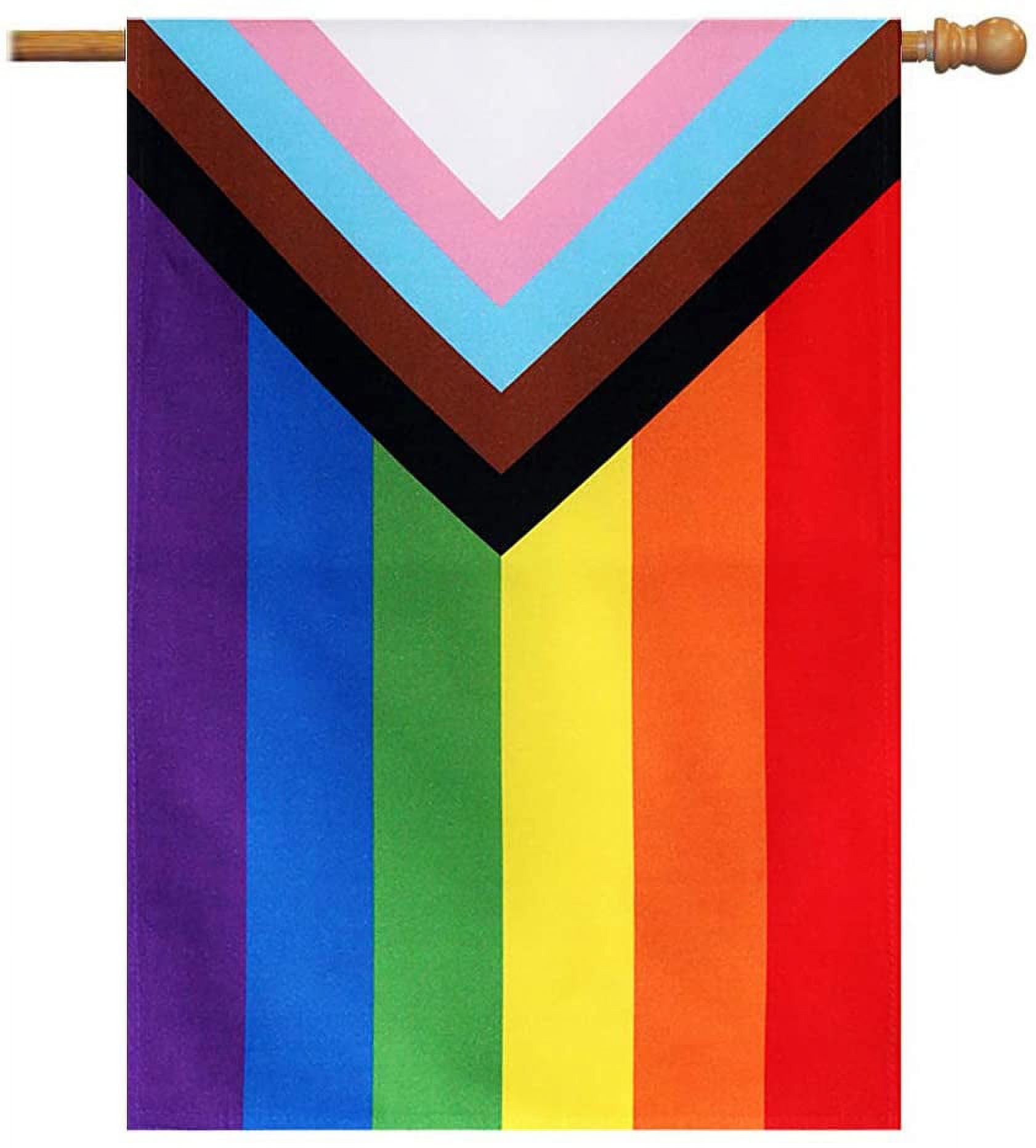 Progress Pride Rainbow House Flag- LGBT Community Gay Pride Lesbian ...