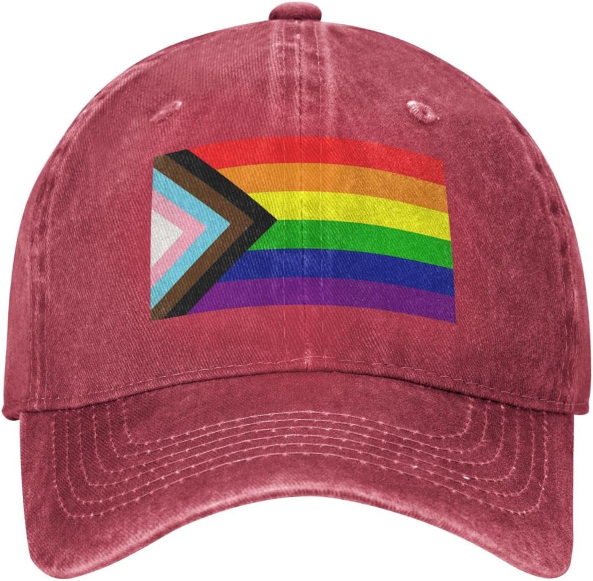 Progress Pride Rainbow LGBT,LGBTQ Transgender Gay Flags Cowboy Hat ...