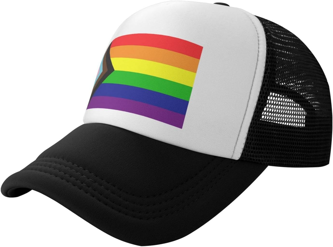 Progress Pride Rainbow LGBT,LGBTQ Transgender Gay Flags Trucker hat ...