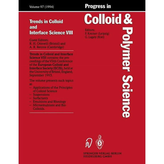 Progress in Colloid and Polymer Science Trends in Colloid and Interface ...