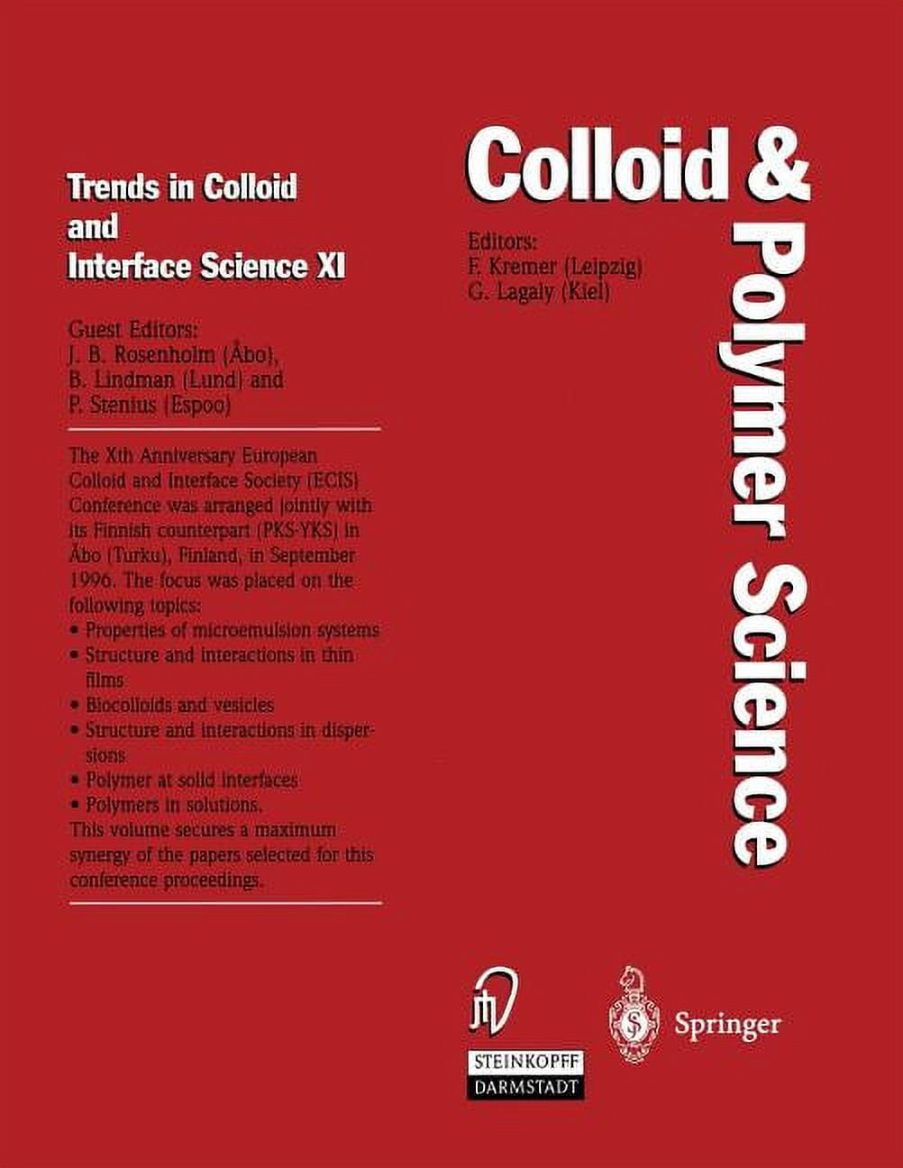 Progress in Colloid and Polymer Science Trends in Colloid and Interface ...