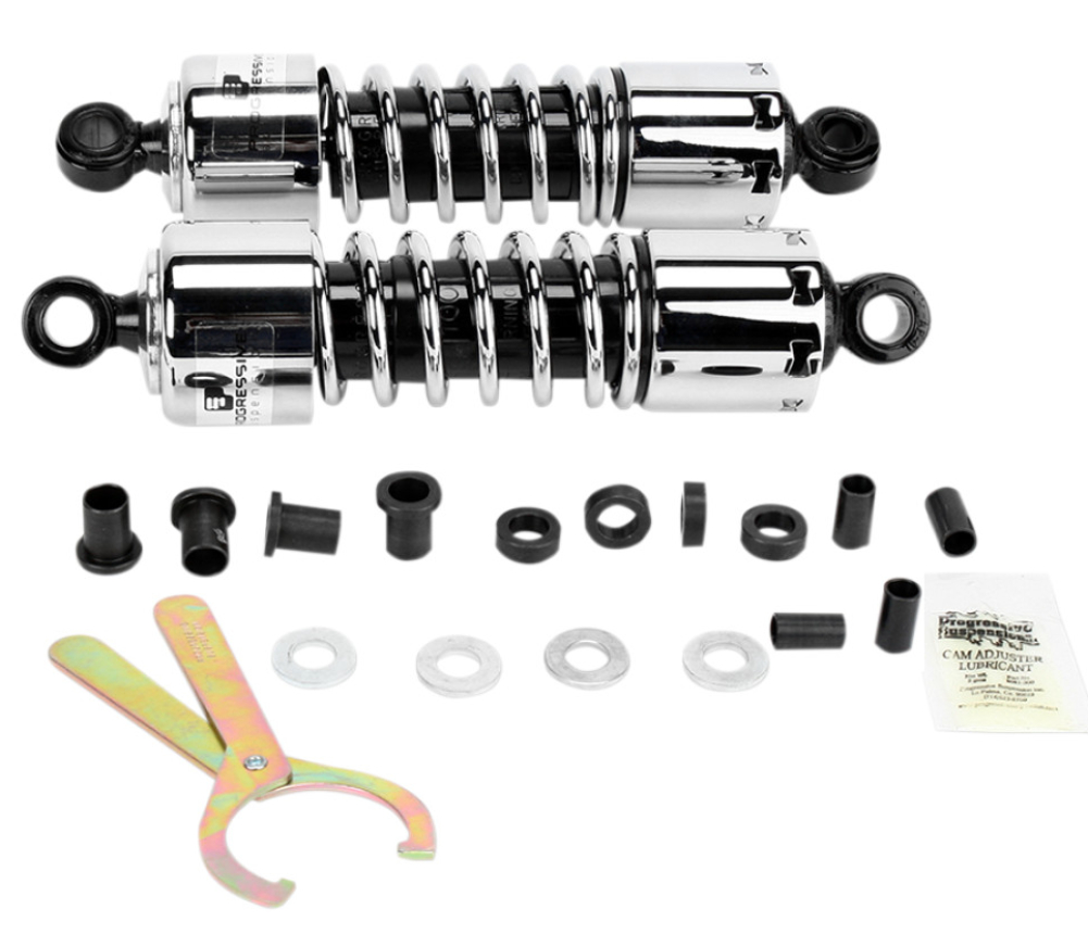 Progressive 412 Series Chrome 11" Rear Motorcycle Rear Shocks (412 ...