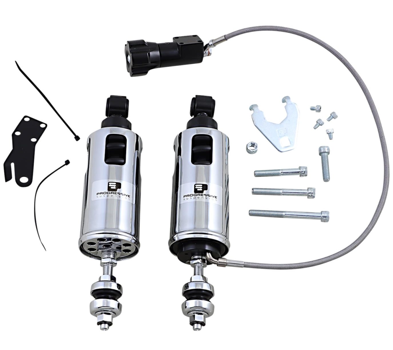 Progressive 422 Series Chrome Rear Shocks w/RAP (422-4104C) - Walmart.com