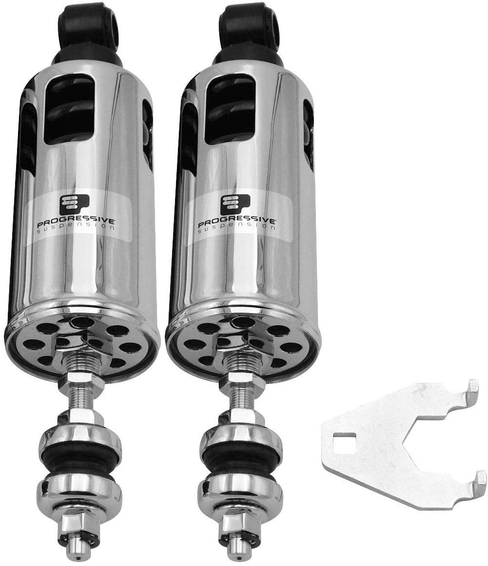 Progressive Suspension 422 Series Heavy Duty Chrome Rear Shocks for ...