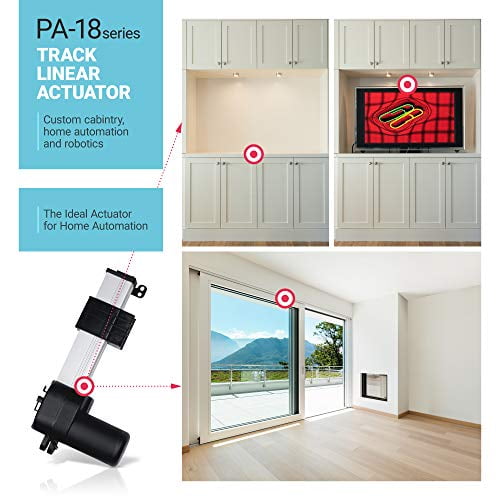 Progressive Automations 12V Track Linear Electric Actuator - 60 inches ...