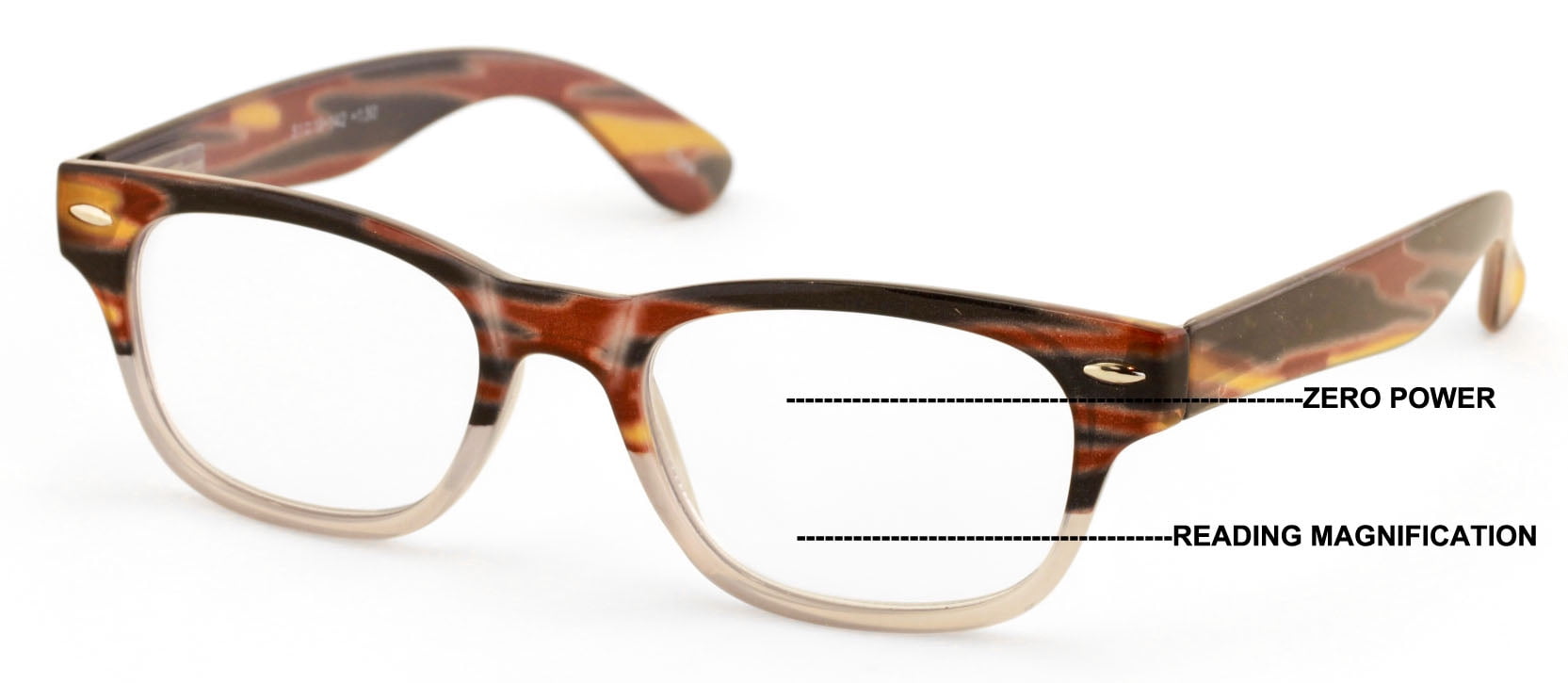 Progressive Clear Bifocal Reading glasses - No Line or Bubble - Zero ...
