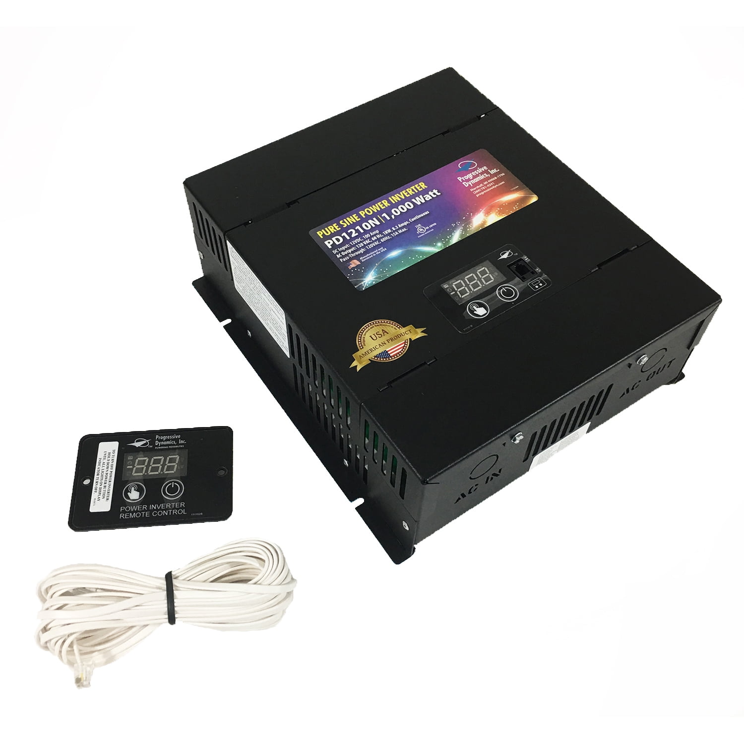 Progressive Dynamics PD1210NR 1000W Pure Sine Wave Inverter W/ Transfer ...
