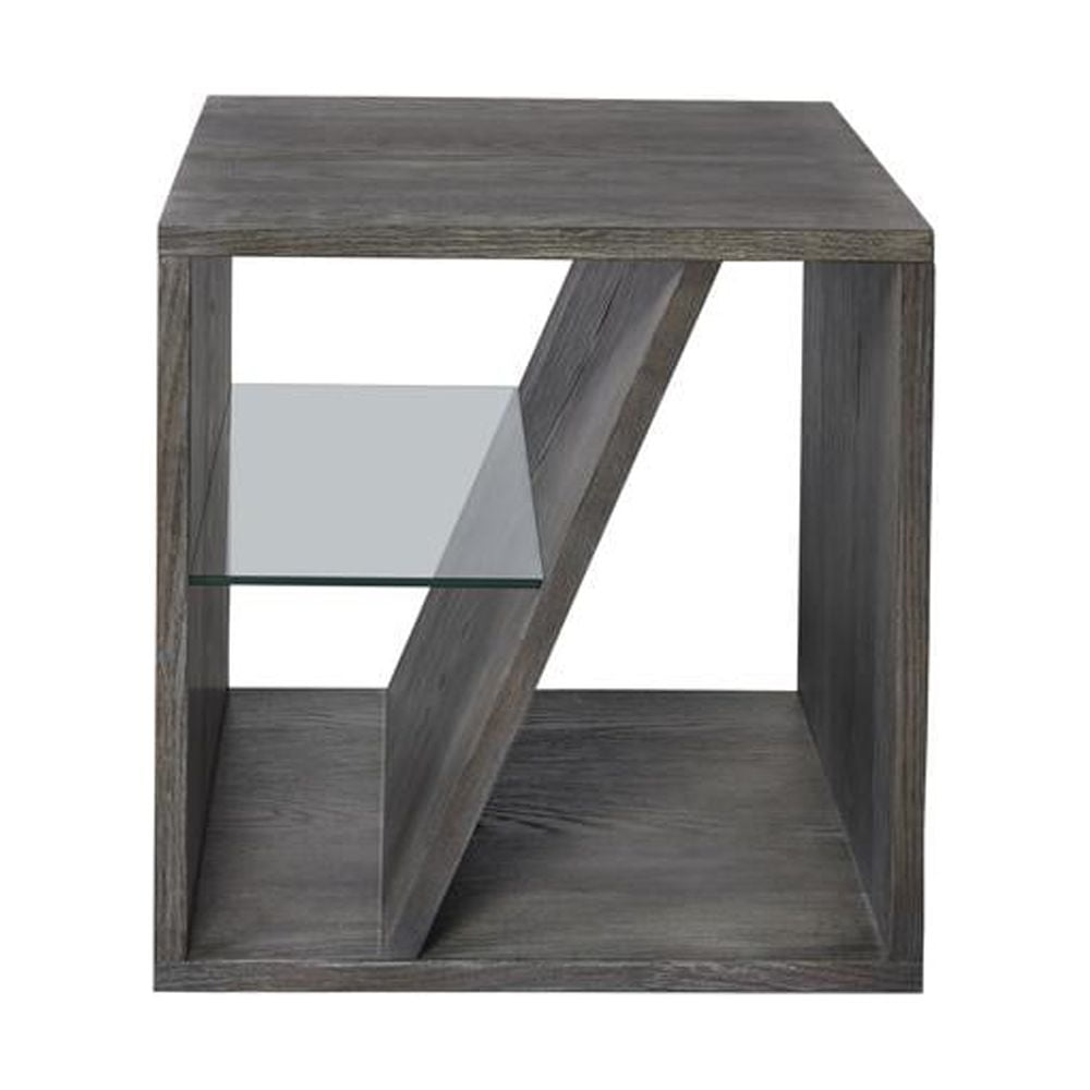 Progressive Furniture 8 th Street End Table in Charcoal Clay - Walmart.com