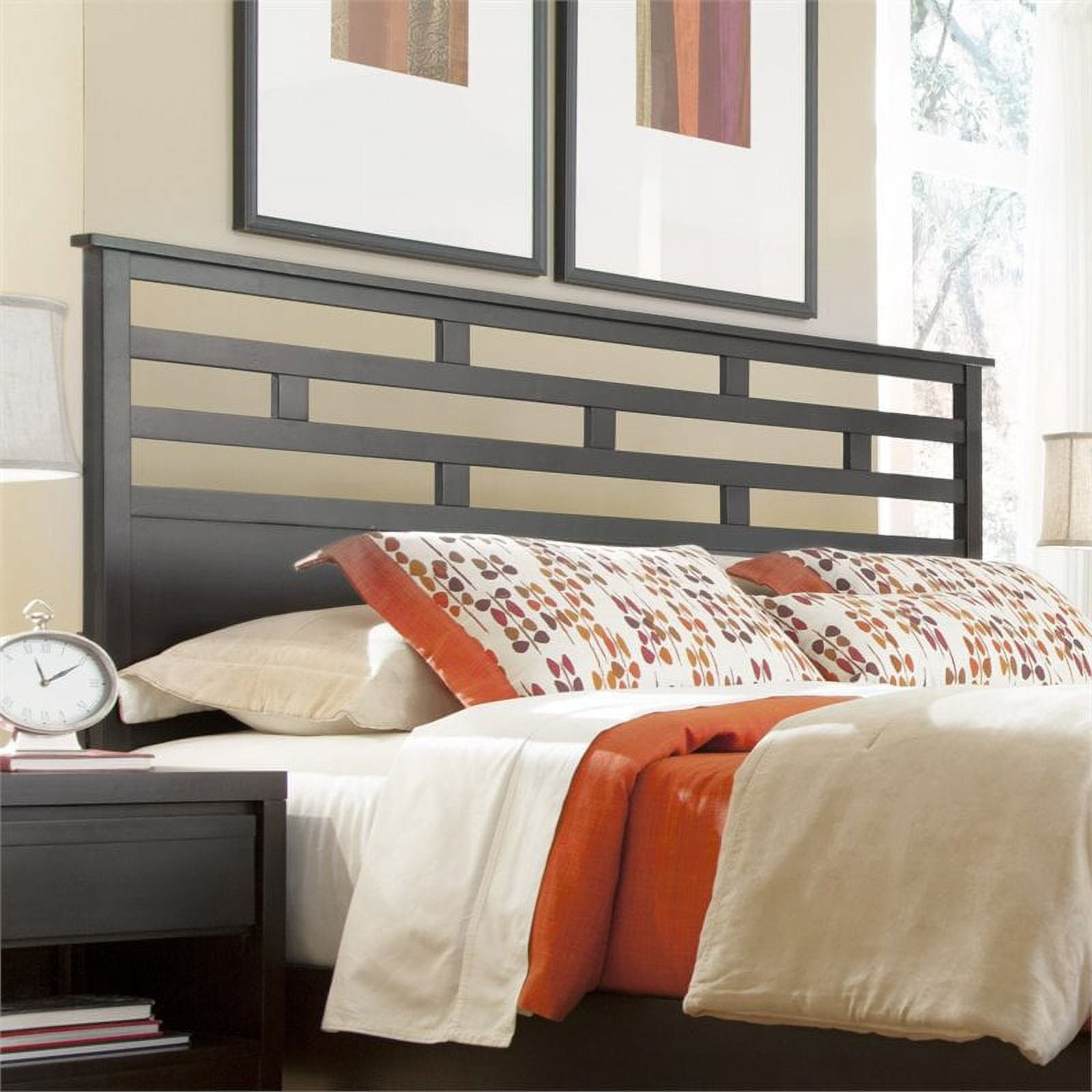 Progressive Furniture Athena Queen Slat Panel Headboard in Dark ...