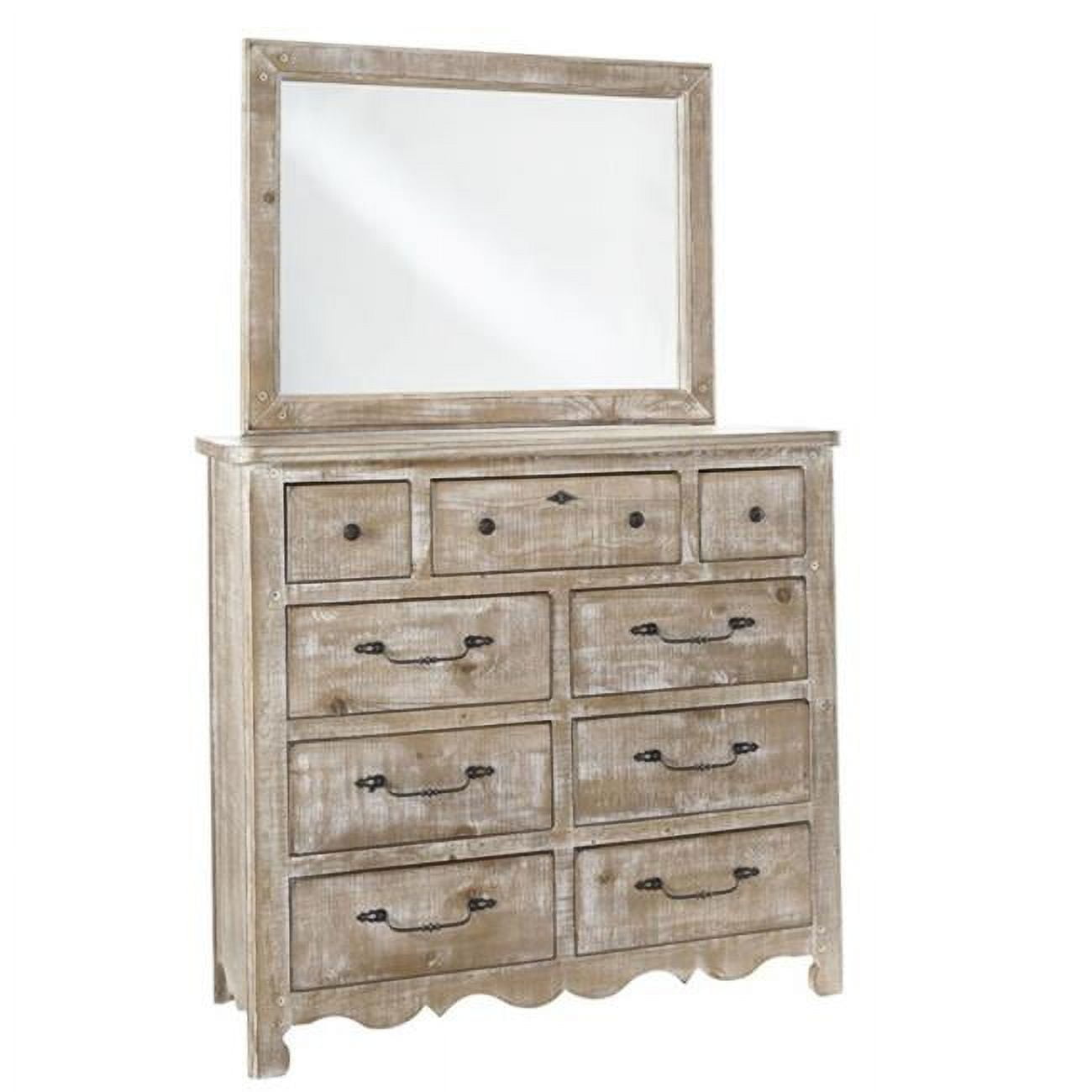 Progressive Furniture B643-23-50 Chatsworth Chalk Dresser & Mirror ...