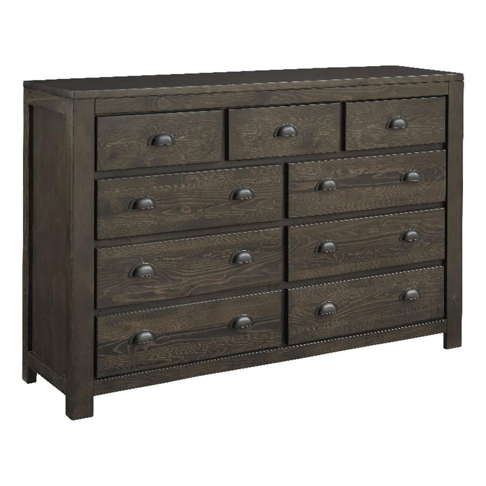 Progressive Furniture Falcon Bluff Wood Drawer Dresser in Saddle Brown ...