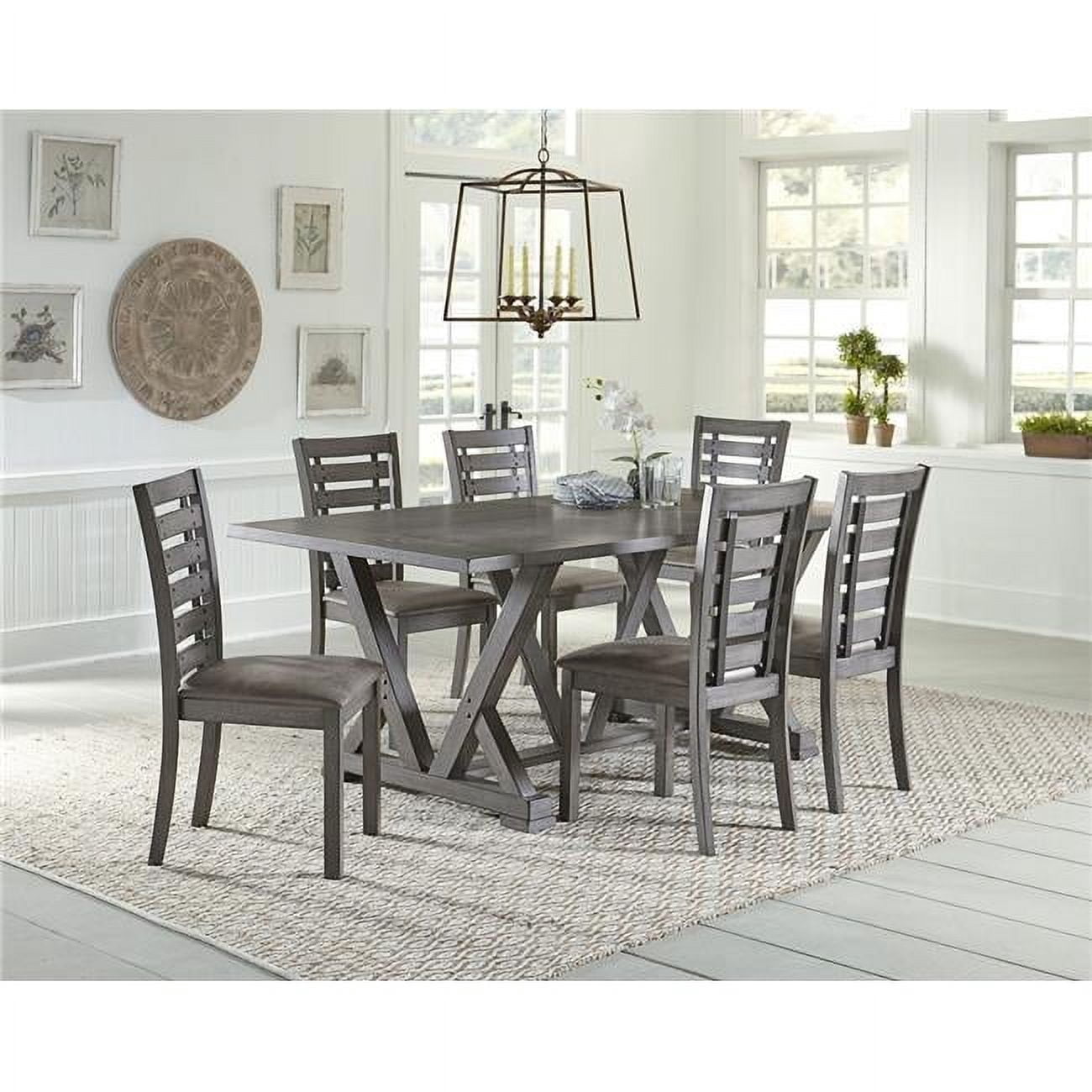 Progressive Furniture Fiji Rectangular Wood Dining Table in Harbor Gray ...
