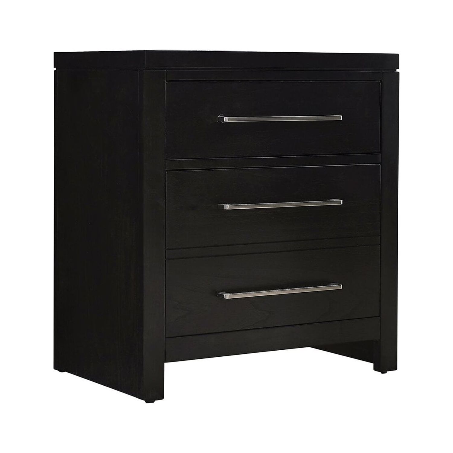 Progressive Furniture Foxfire Wood Nightstand in Midnight Black ...