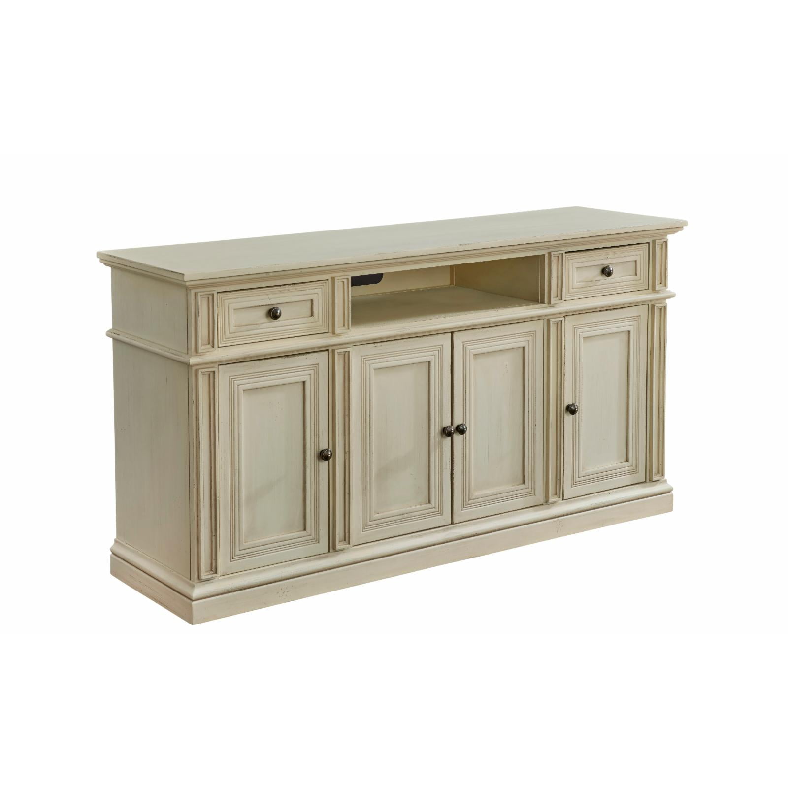 Progressive Furniture Harrison 60 in. TV Console - Antique White ...