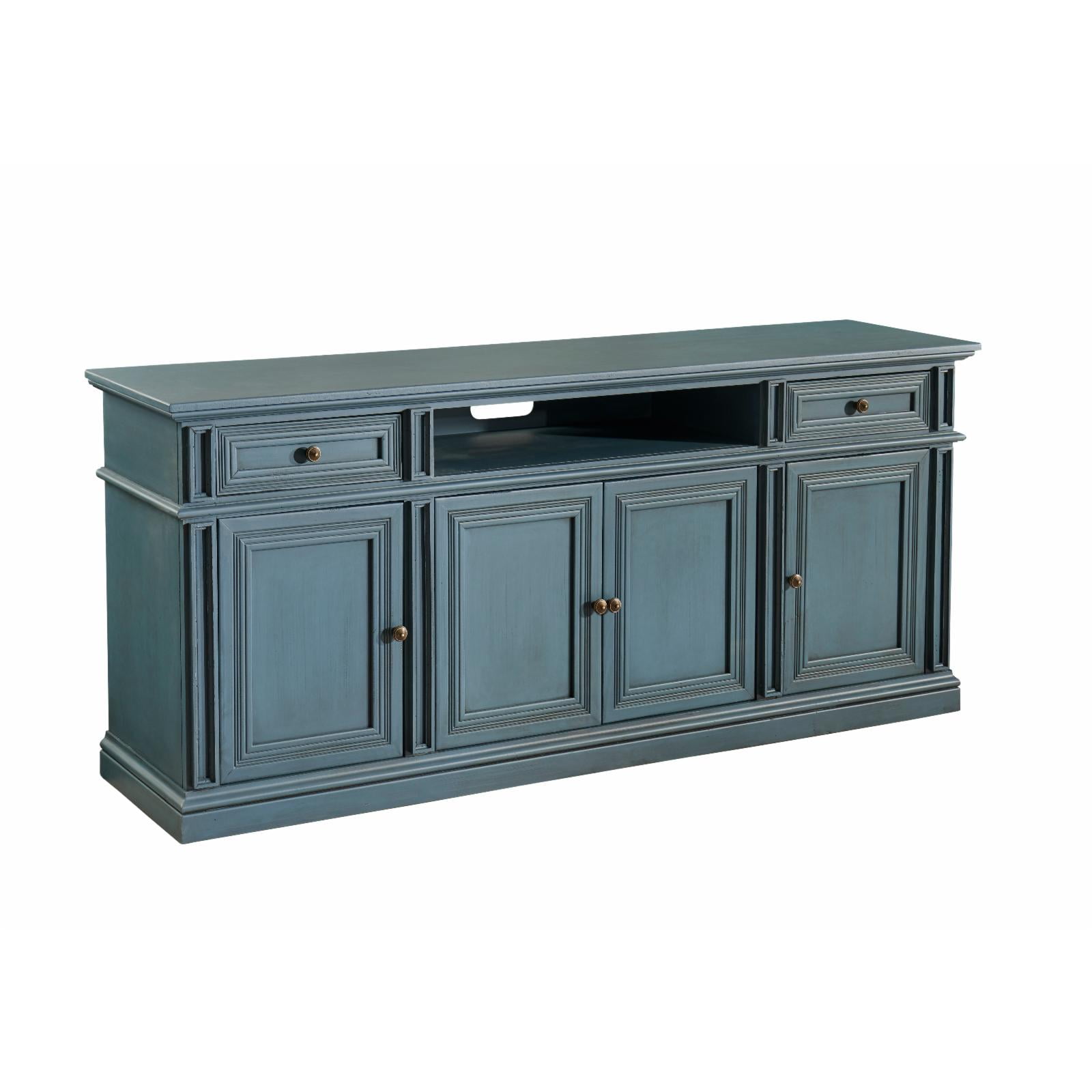 Progressive Furniture Harrison 72 Inch TV Wood Media Console in Antique ...