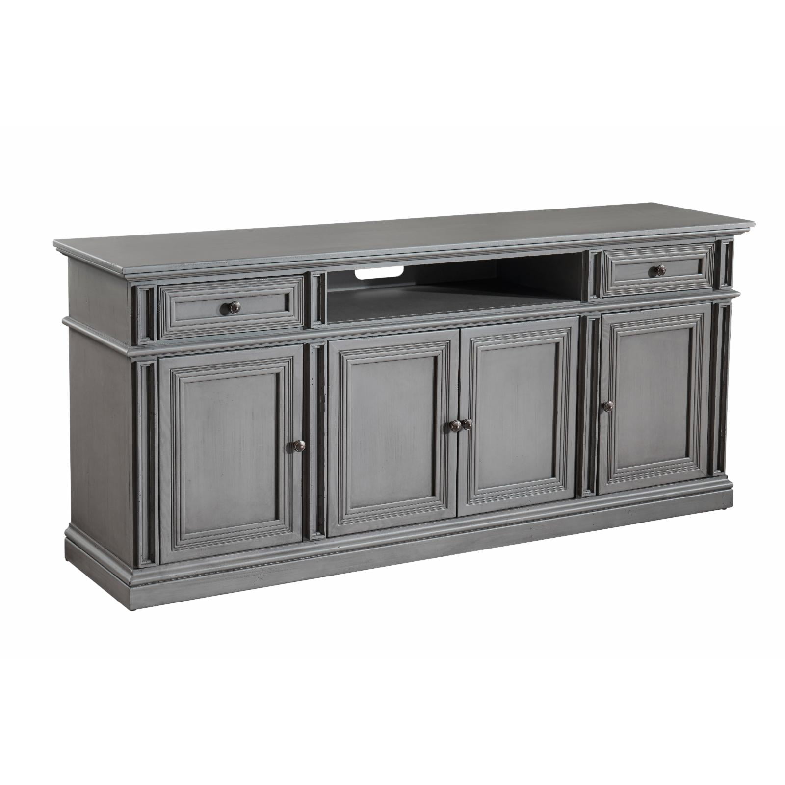 Progressive Furniture Harrison 72 Inch TV Wood Media Console in Antique ...