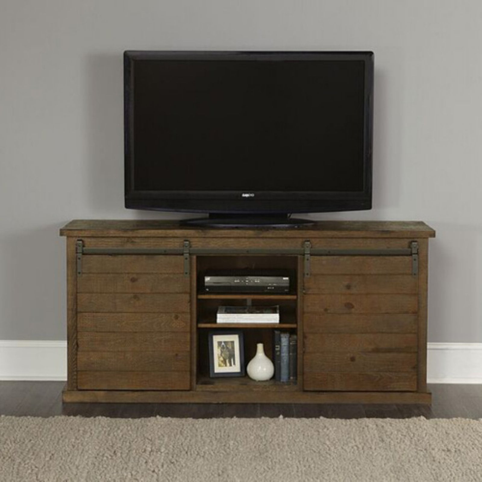 Progressive Furniture Huntington 64 in. Distressed TV Console - Walmart.com