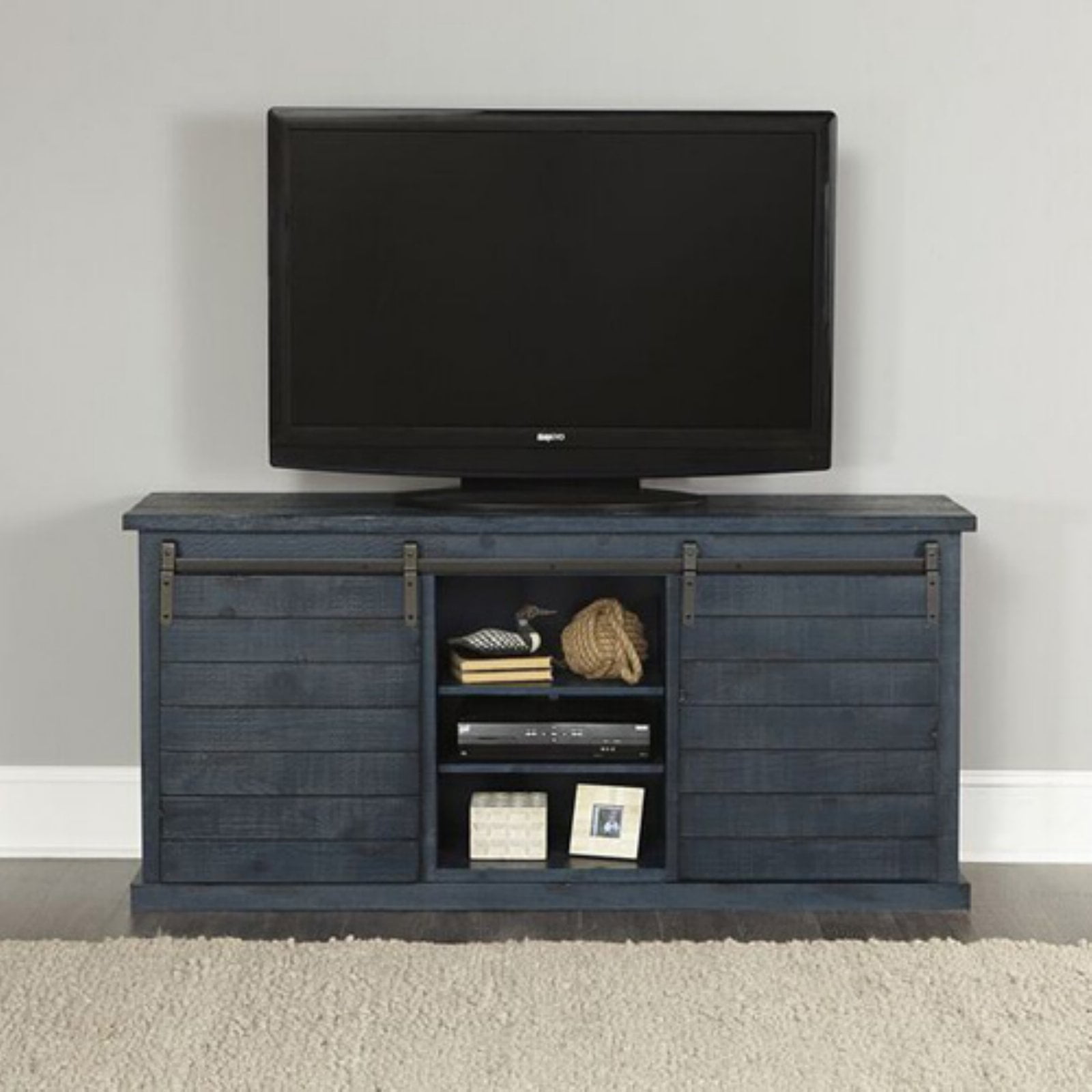 Progressive Furniture Huntington 64 in. Distressed TV Console - Walmart.com