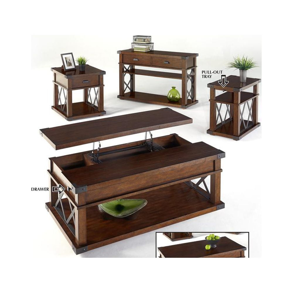 Progressive Furniture Landmark Wood Castered Lift Top Coffee Table ...