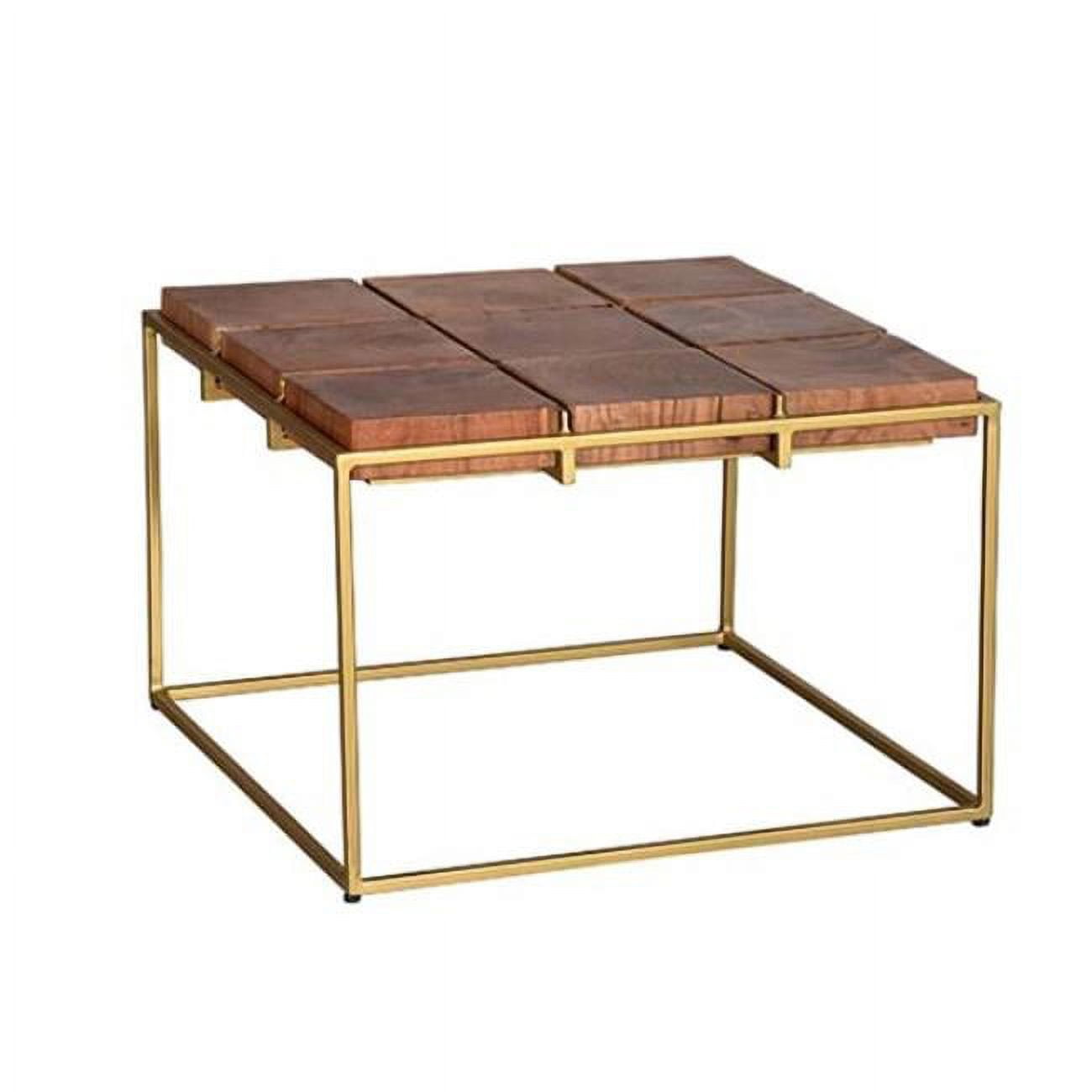 Progressive Furniture Layover Acacia Wood Bunching Table Natural/Gold ...