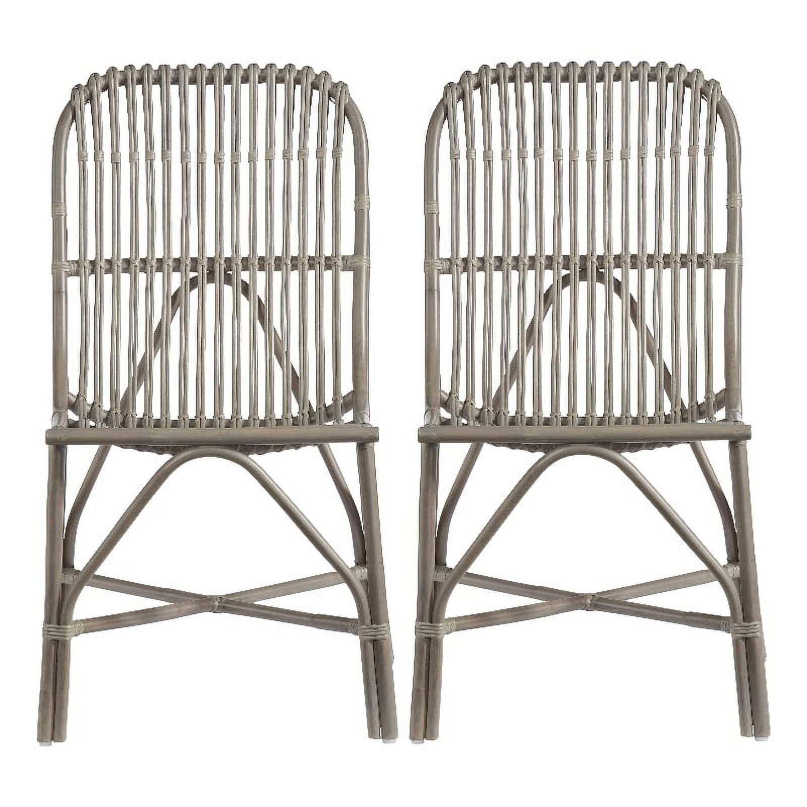 Progressive Furniture Oscar Rattan Side Chairs for Dining Kitchen, Ash ...