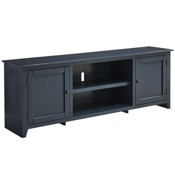 Progressive Furniture Outlaw Wood 80" TV Entertainment Console In Navy ...