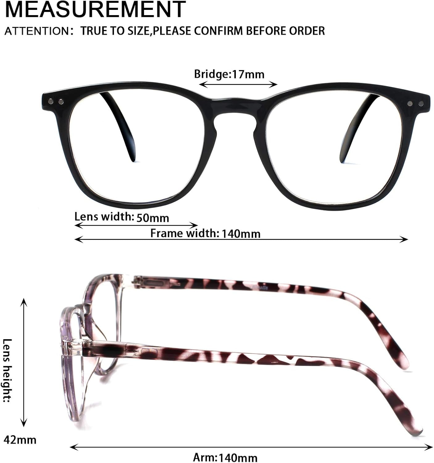 Progressive Multifocus Reading Glasses Blue Light Blocking Women/Men ...