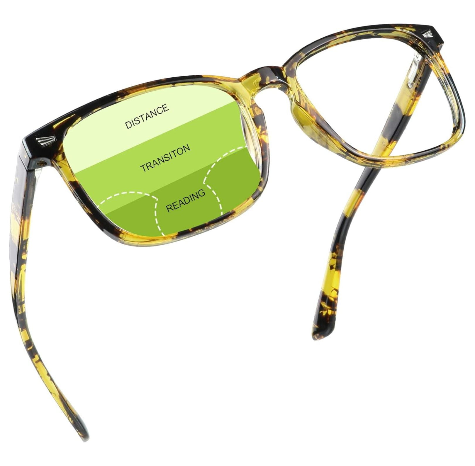 Progressive Multifocus Reading Glasses, Spring Hinge Blue Light ...