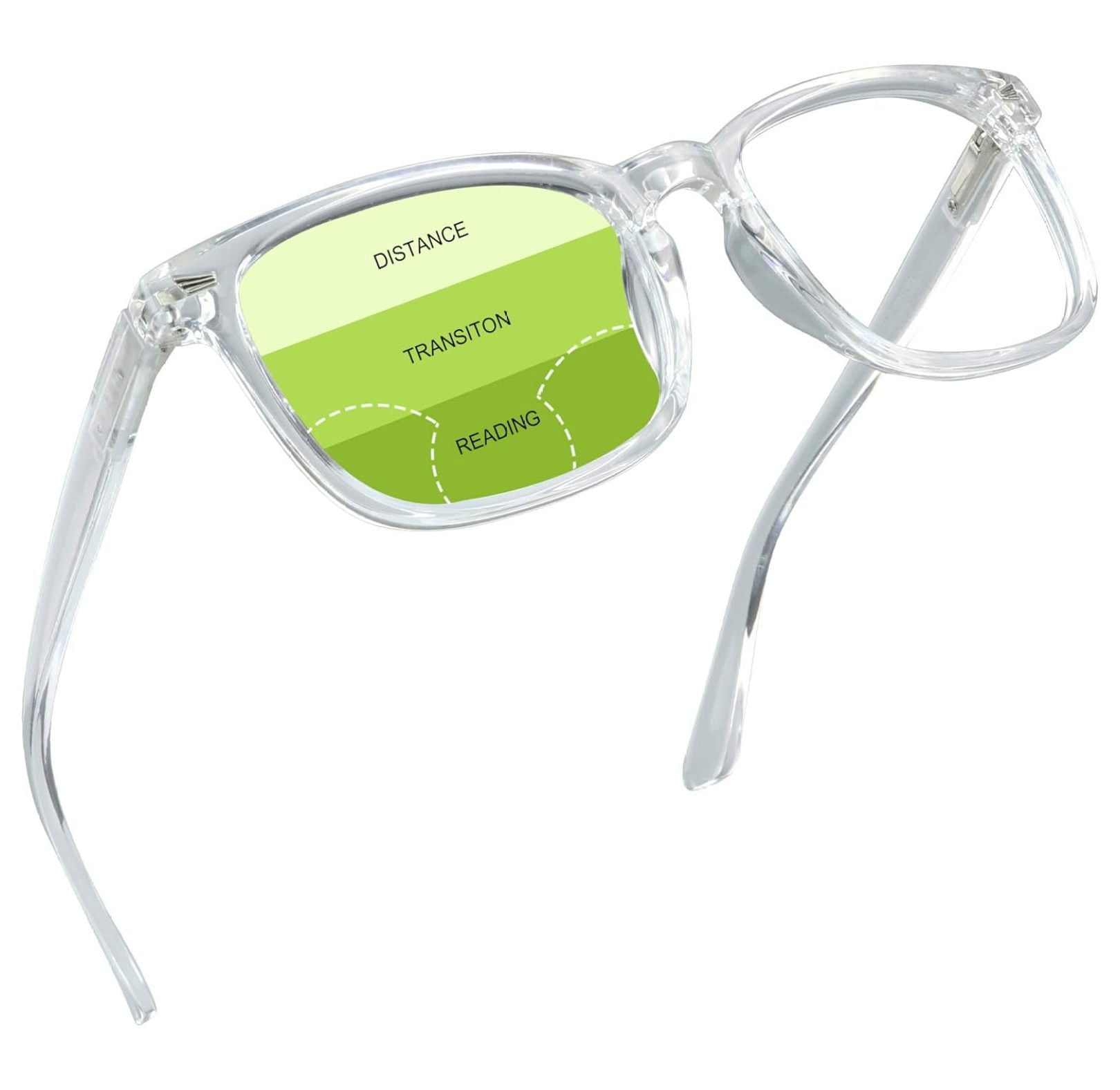 Progressive Multifocus Reading Glasses, Spring Hinge Blue Light ...