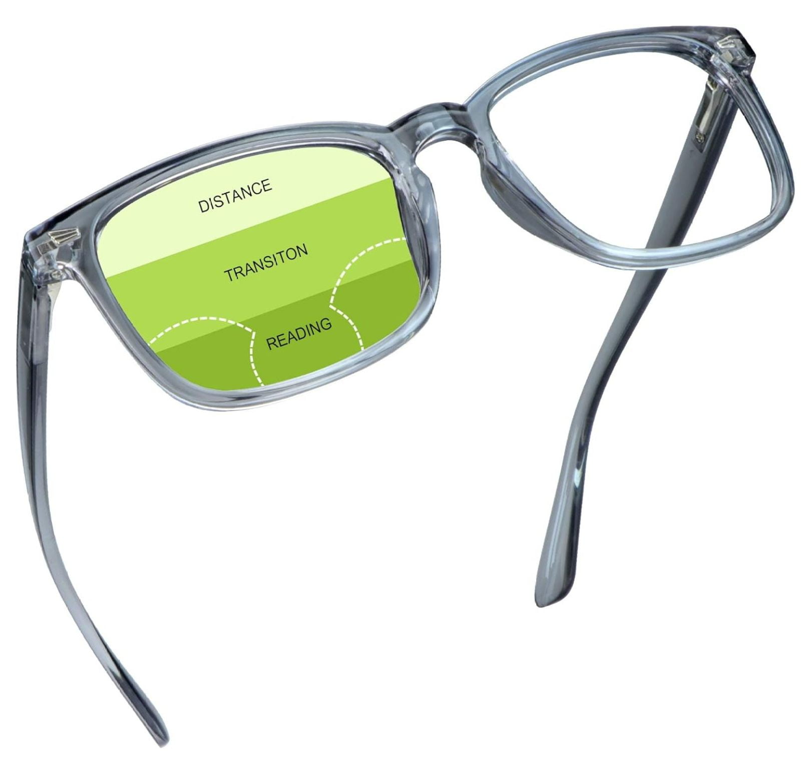 Progressive Multifocus Reading Glasses, Spring Hinge Blue Light ...