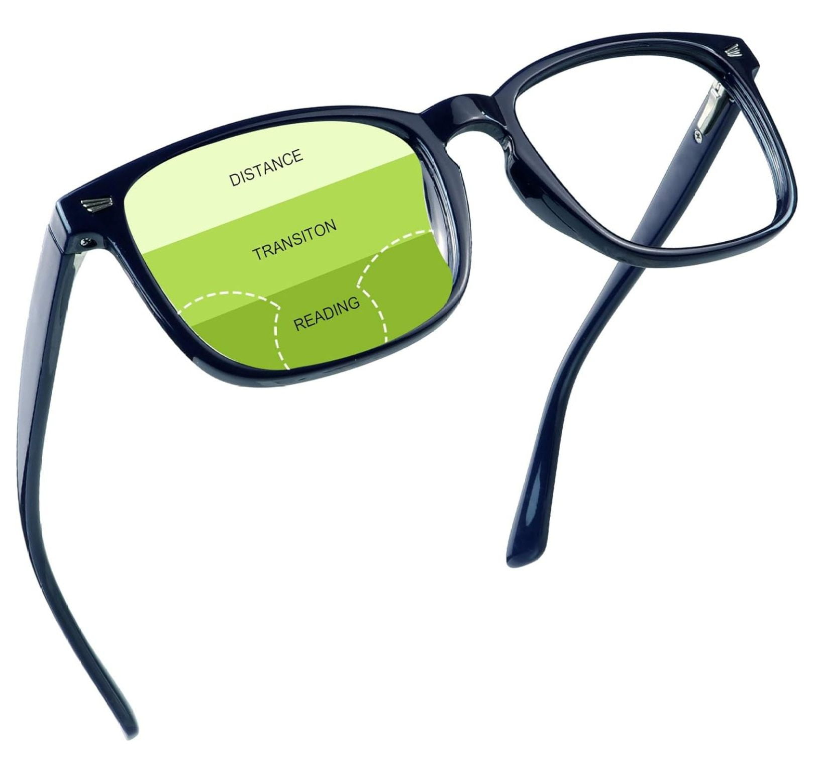 Progressive Multifocus Reading Glasses, Spring Hinge Blue Light ...